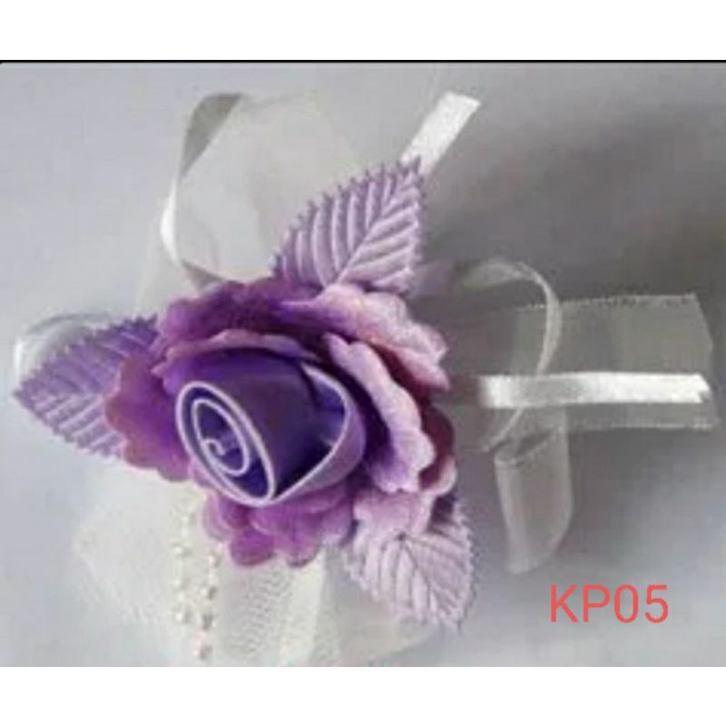 Jual Bros Korsase bunga violet hiasan tule dan mote | Shopee Indonesia
