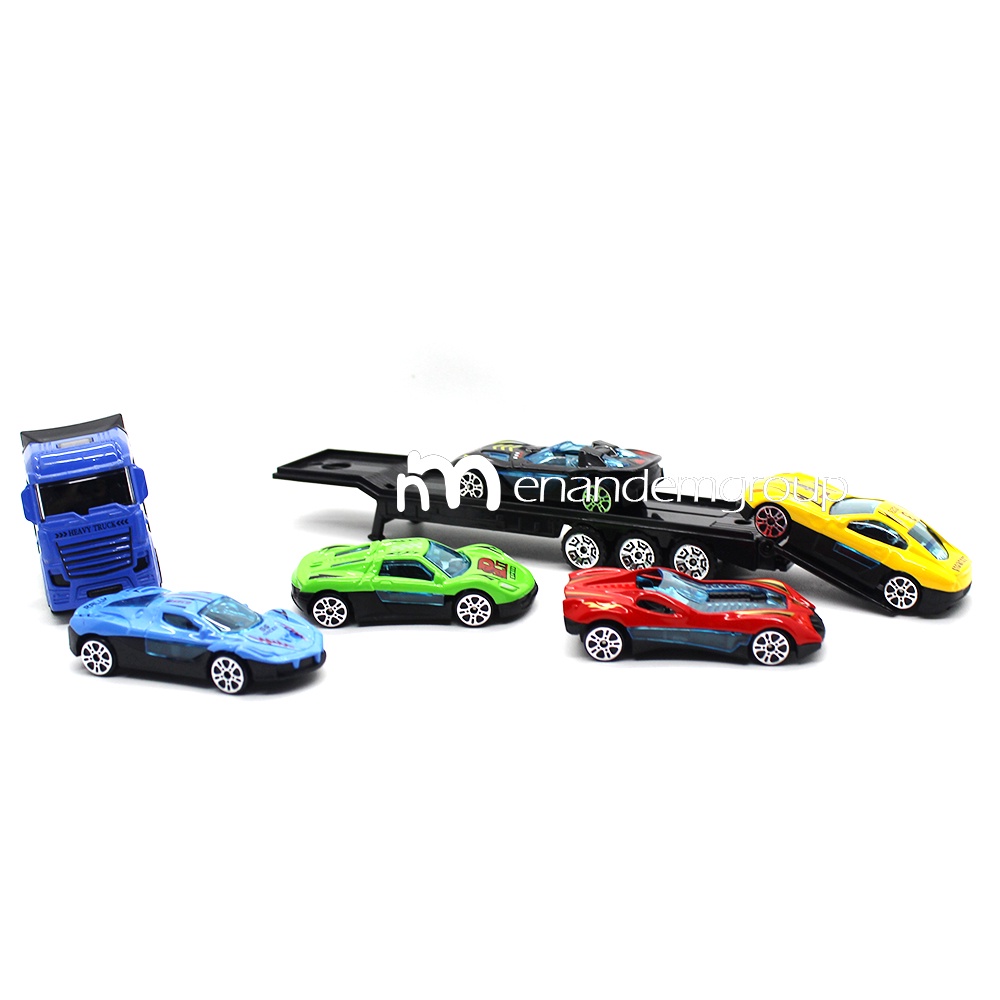 Jual Mainan Diecast Miniatur Mobil Truk Kontainer Trailer Set Lengkap ...