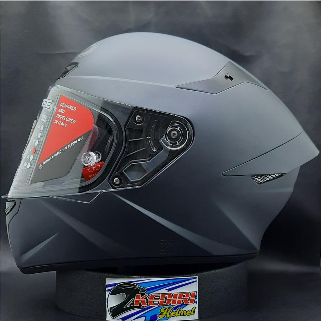 Jual Helm KYT TT COURSE plain solid ttc polos black doff white gorilla ...