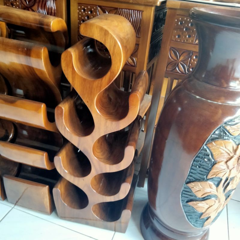 Jual TEMPAT BOTOL KAYU WADAH BOTOL UNIK TEMPAT BEER UNIK PENYIMPANAN ...
