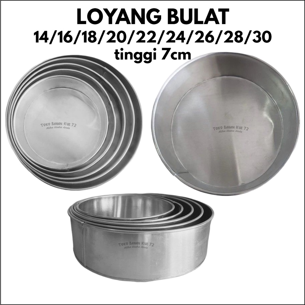 Jual Loyang Bulat 20x7cm Cetakan Bundar Roti dan Kue Bolu Kukus ...