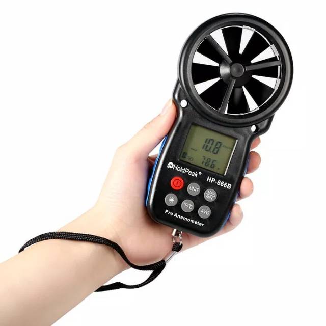Jual Holdpeak hp-866B Anemometer thermometer alat ukur kecepatan angin ...