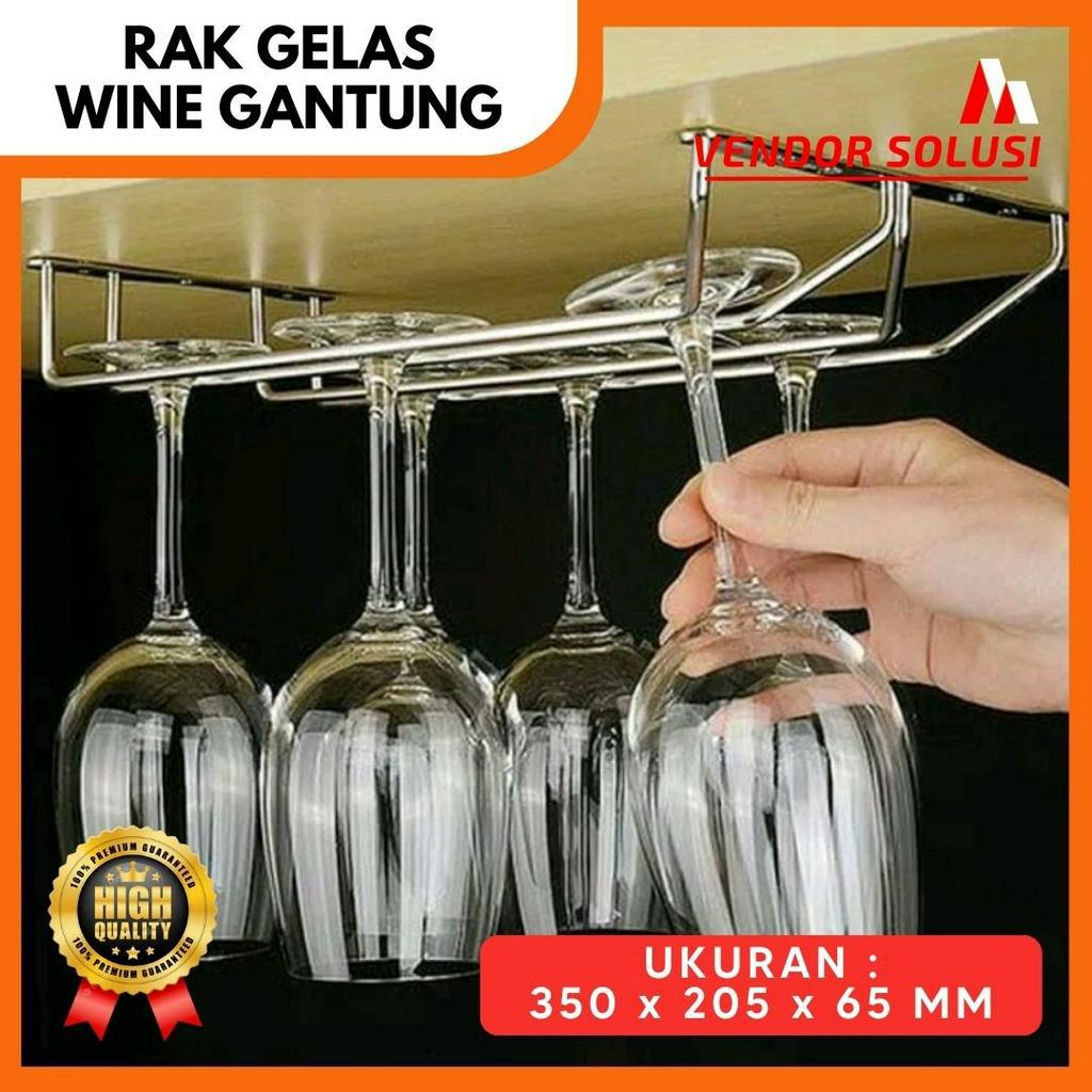 Jual Rak Gelas Wine Gantung 2 Jalur Tempat Gelas Mini Bar Mewah | Shopee Indonesia