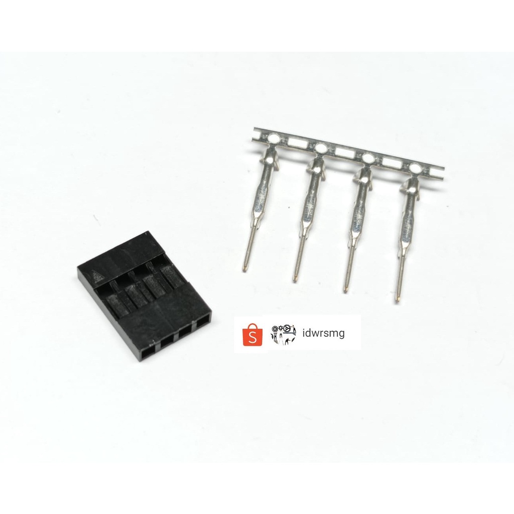 Jual 4P male Black Housing Dupont jumper 4pin head Pin Connector 2.54mm ...
