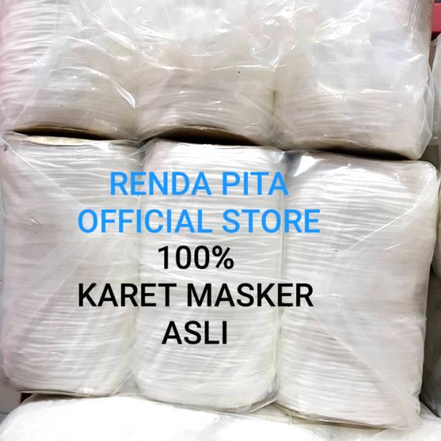 Jual Karet masker ROLL BESAR @ 700 METERAN / tali masker bulat 2mm/2 mm ...
