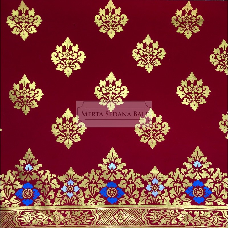 Jual Kain Prada Bludru / Pedapa Bali Tinggi 90cm Motif Bunga dan Wajik ...
