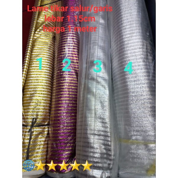 Jual bahan kain lame tikar salur/garis | Shopee Indonesia
