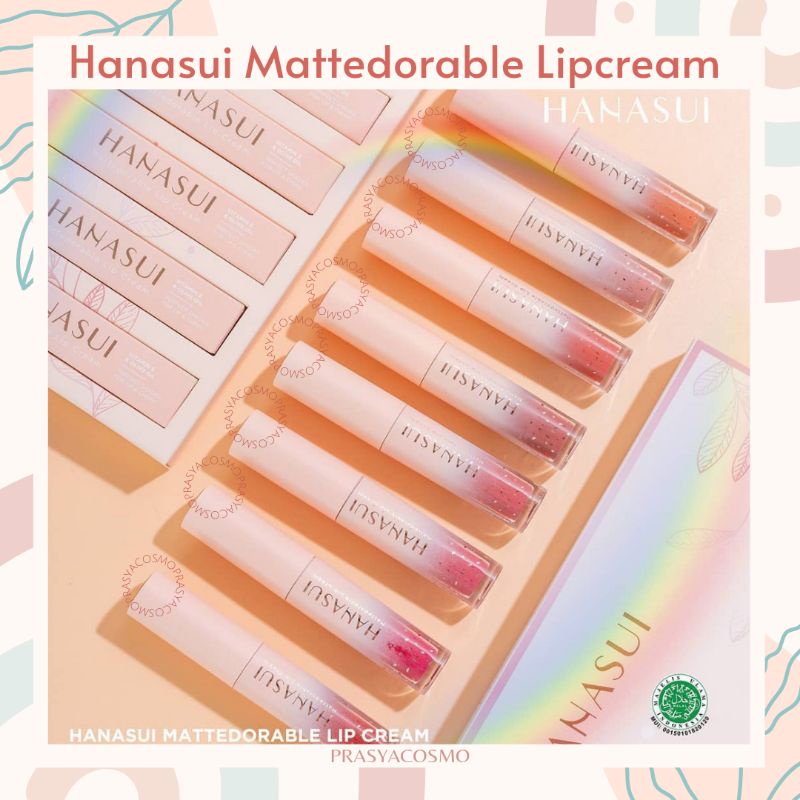 Jual PC - HANASUI MATTEDORABLE LIPCREAM | NUDE | Kiss Posh Star Chic ...