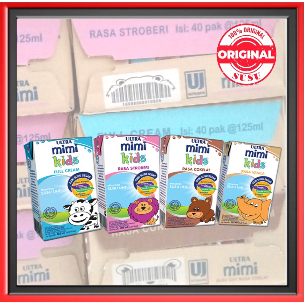 Jual Ultra Mimi Susu UHT Kartonan 40x125ml | Shopee Indonesia