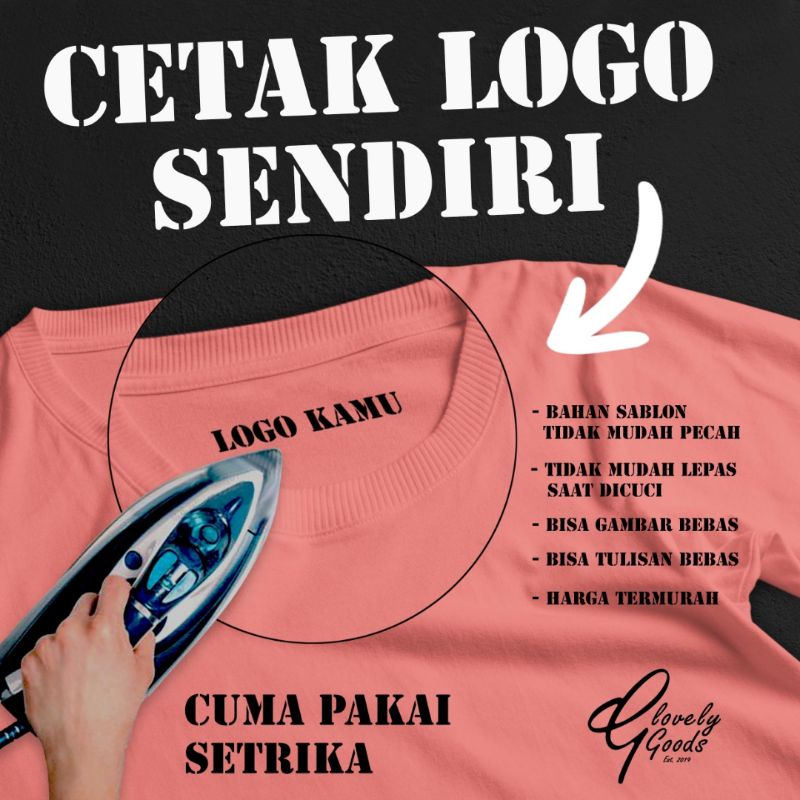 Jual STICKER SABLON LOGO KAOS STICKER LABEL MERK BRAND MURAH CETAK LOGO ...