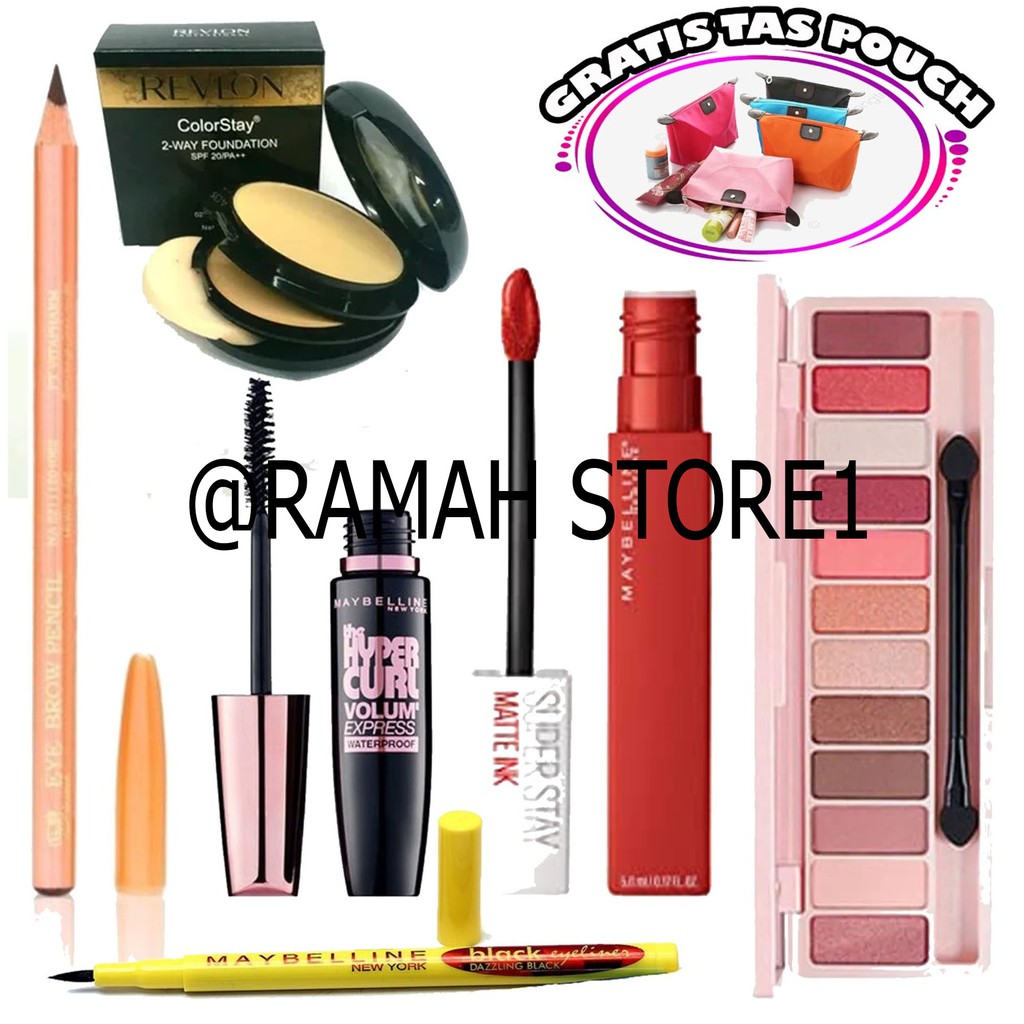 Jual Paket Makeup Wanita Lengkap Murah 1 Paket 6 in 1 / Paket Kosmetik ...