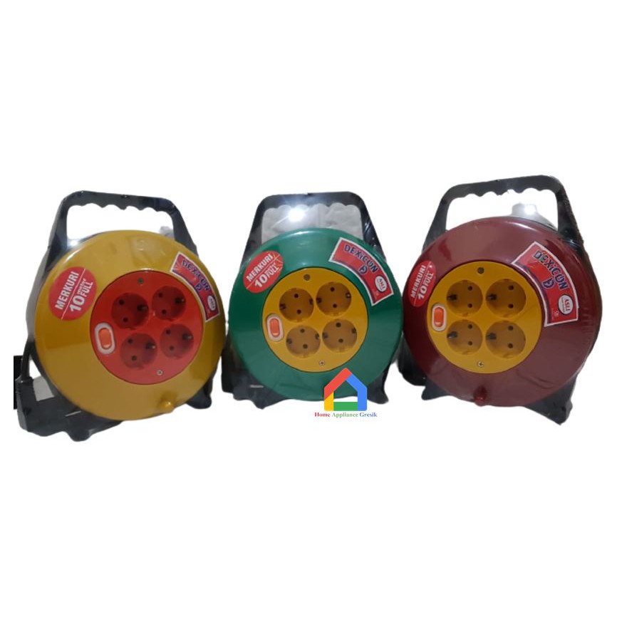 Jual Kabel Box Roll Dexicon 4 Colokan Ada On/OFF - 10/15/20 Meter Full ...