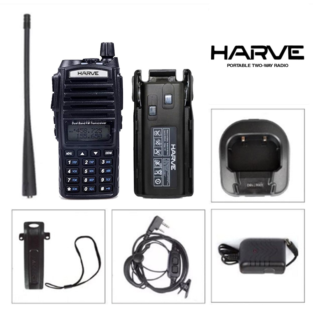 Jual Handy Talky Harve HV-88 Pro 8watt Dual Ptt HT Harve HV88 8 Watt ...