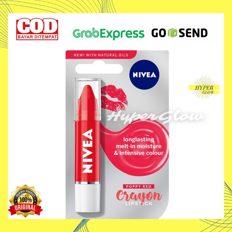 Jual NIVEA LIP CRAYON POPPY RED LIP BALM 3 GR - LIP BALM NIVEA - ED 10 ...