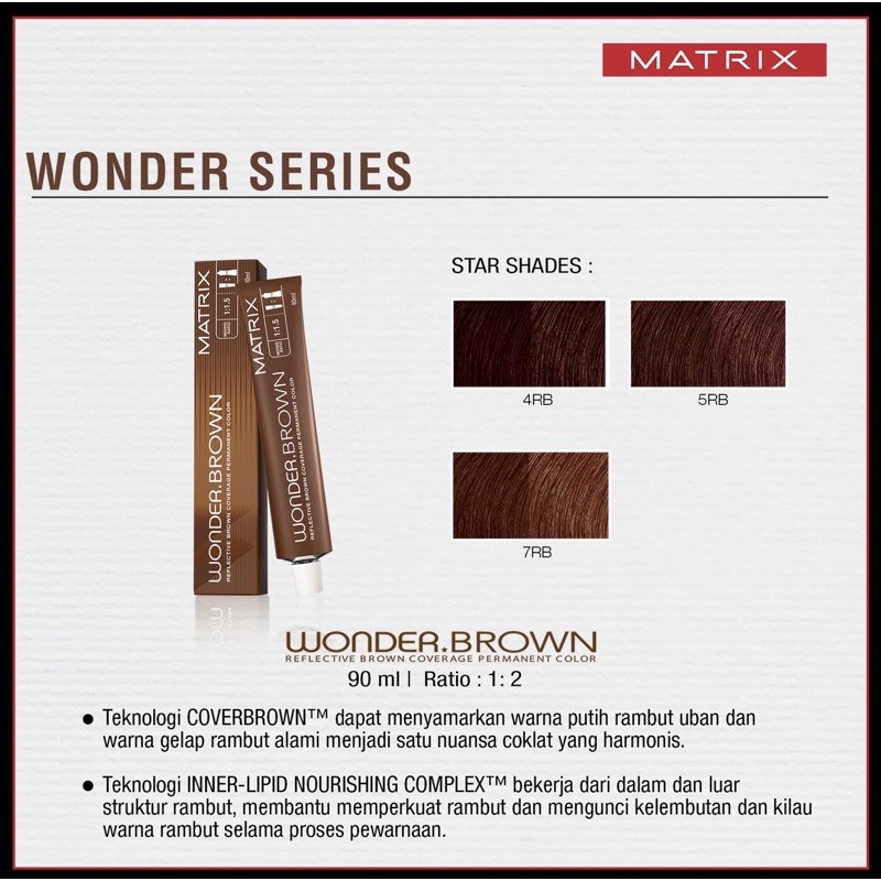 Jual CAT RAMBUT WONDER BROWN MATRIX | Shopee Indonesia