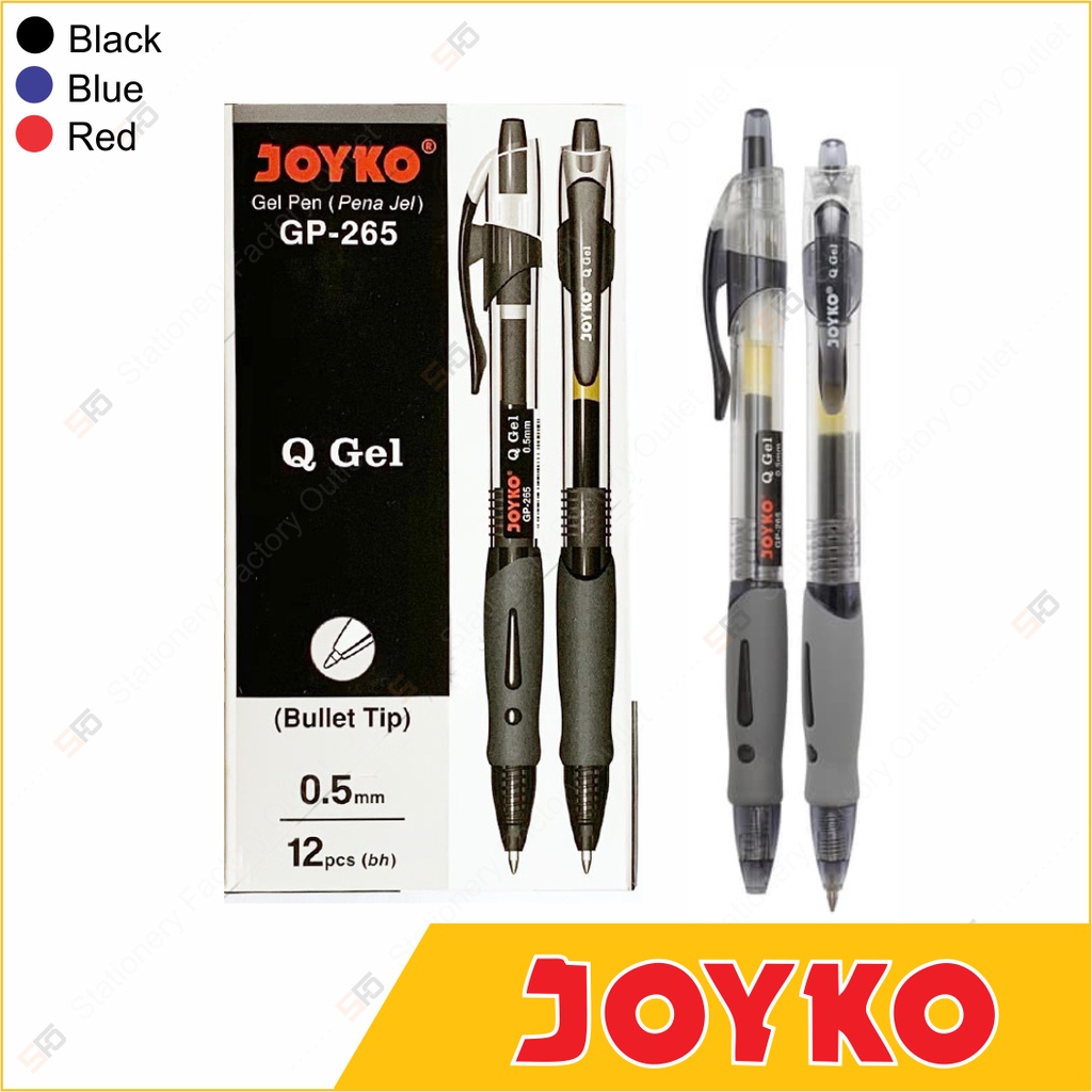 Jual Pen Q Gel Joyko GP-265 Retractable 0.5 mm - GP 265 Clicker | Shopee Indonesia