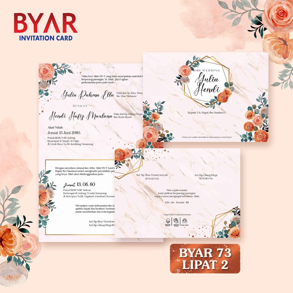 Jual Blangko Undangan Byar 73 | Blangko Undangan | Kertas Undangan ...