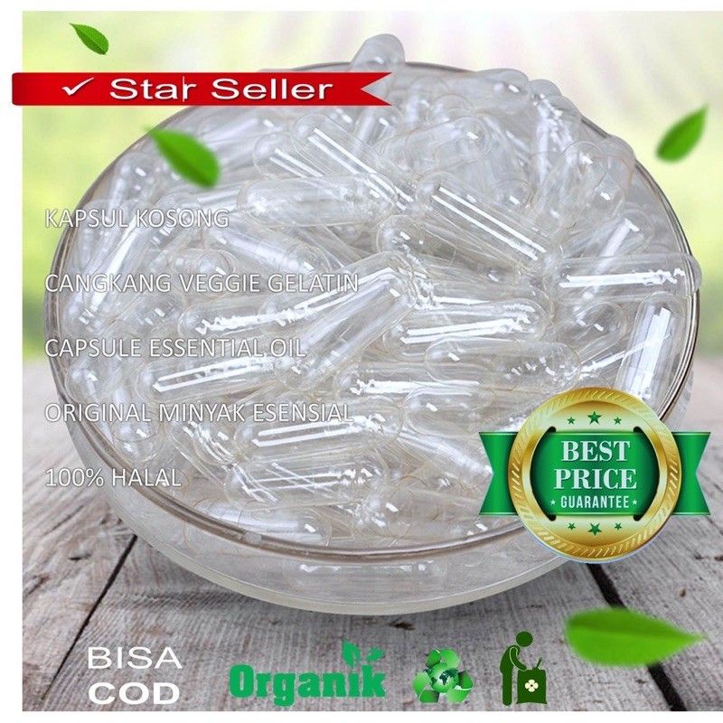 Jual Kapsul VEGETABLE Halal Vegan Veggie Capsule isi 50/Kapsul Kosong ...