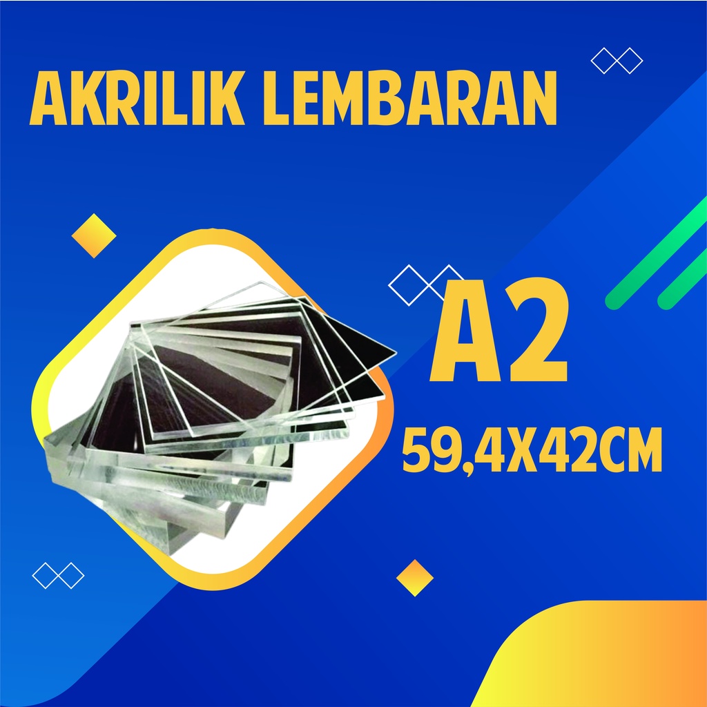 Jual Akrilik Acrilik Acrylic Lembaran A2 2mm Bening 42,0X59,4cm [Laser ...