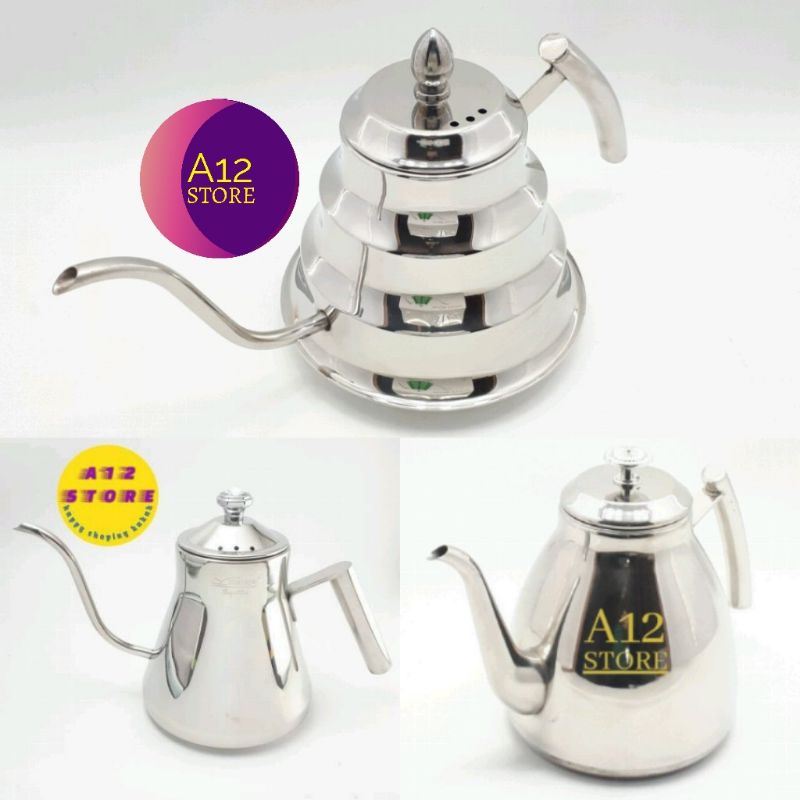 Jual Teko leher angsa/ Gooseneck coffee kettle 1,2 liter | Shopee Indonesia