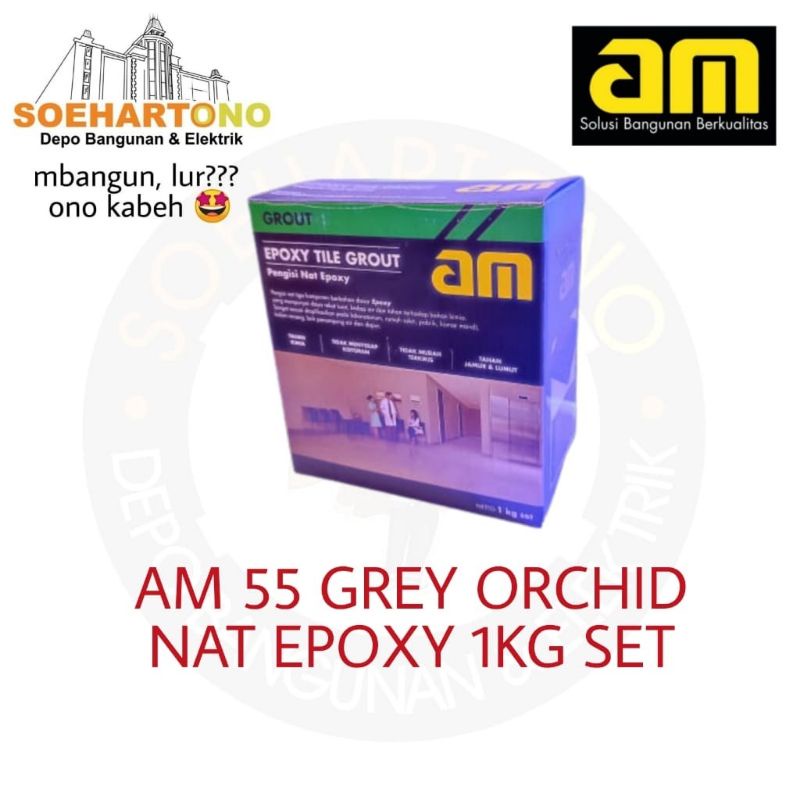 Jual AM 55 GREY ORCHID NAT EPOXY 1KG SET | Shopee Indonesia