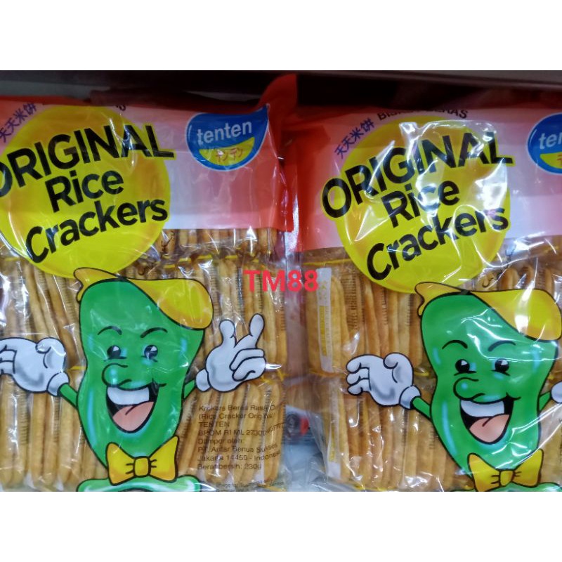 Jual KREKERS BERAS RASA ORIGINAL/RICE CRACKER ORIGINAL TENTEN | Shopee ...