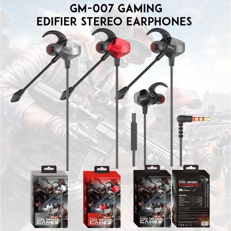 Jual headset earphone gaming GM007/Gaming pubg mobile legend with ...