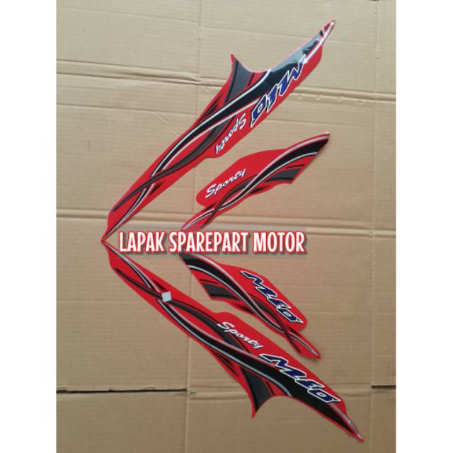 Jual Stiker striping lis bodi Yamaha mio sporty merah | Shopee Indonesia