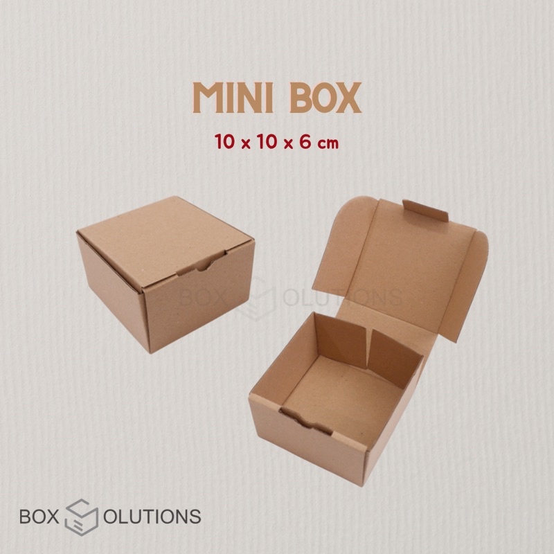 Jual dus / box mini corrugated e-flute die cut 10 x 10 x 5 cm | Shopee ...