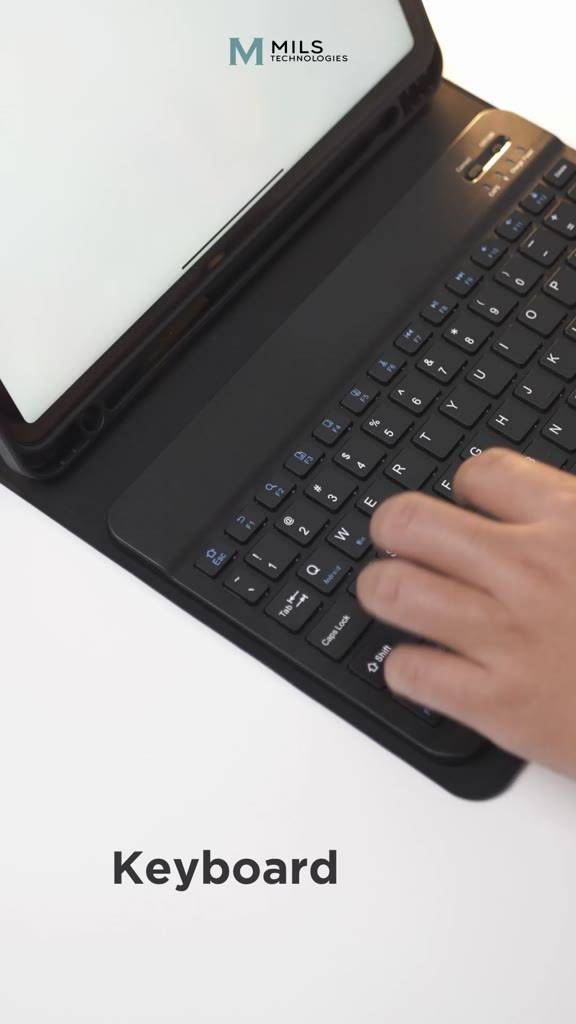 Jual Mils Technologies Bluetooth Keyboard Case for iPad 5 6 7 8 9 10 10 ...