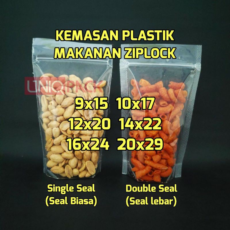 Jual Kemasan Plastik Makanan Ziplock 9x15 10x17 12x20 14x22 16x24 20x29 ...