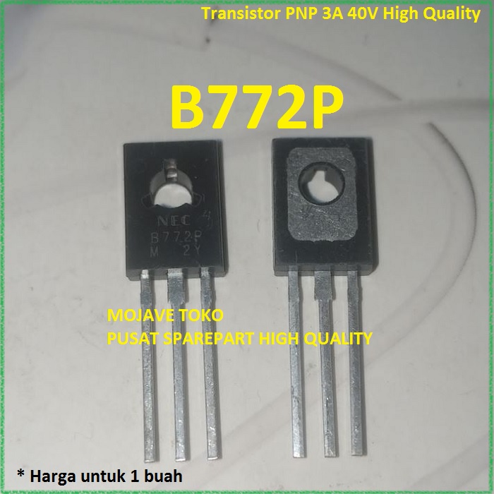 Jual B772 2SB772 PNP Power Transistor 3A/40V | Shopee Indonesia