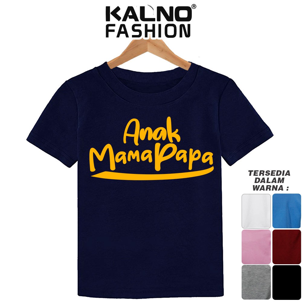 Jual Baju Sablon Tulisan Anak Papa Mama 613 - Umur 1-7 Tahun Ukuran S M ...