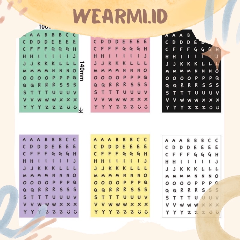 Jual Stiker Alphabet Huruf Bulat | Round Alphabet Letter Sticker- sl8 ...