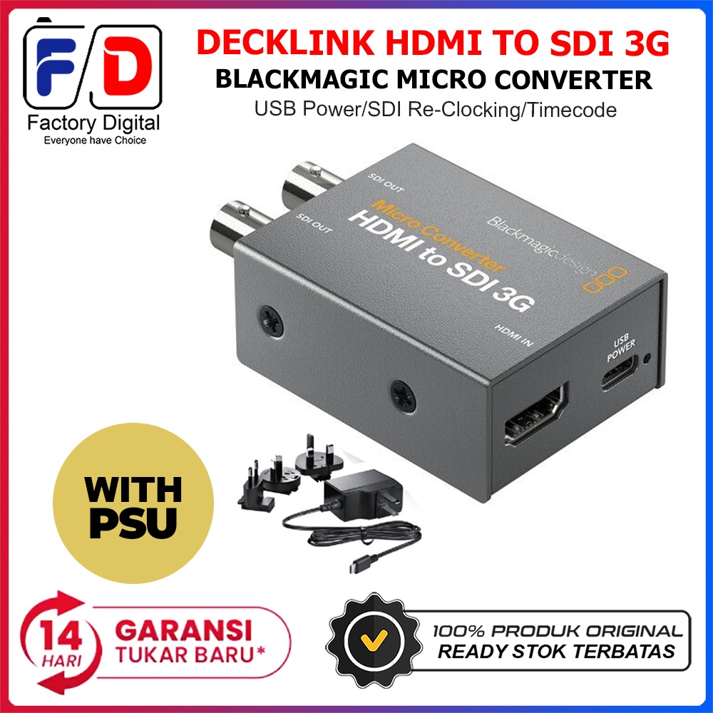 Jual Blackmagic Design Micro Converter HDMI To SDI 3G - With PSU | Shopee Indonesia