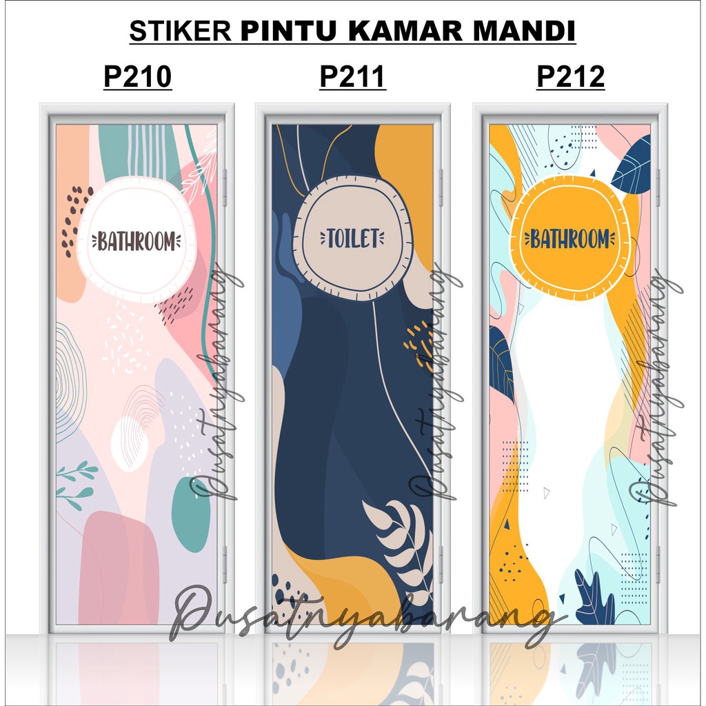 Jual STIKER PINTU ABSTRAK - STICKER BATHROOM ABSTRAK | Shopee Indonesia