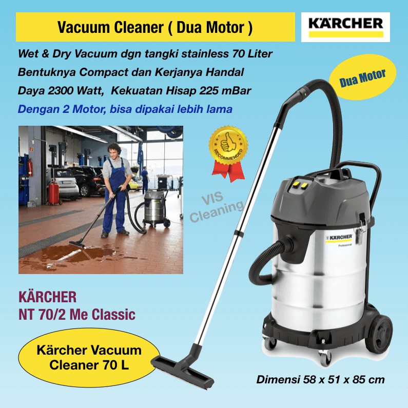 Jual Vacuum Cleaner Karcher NT 70/2 Me Classic ( Wet & Dry 70 Liter) | Shopee Indonesia