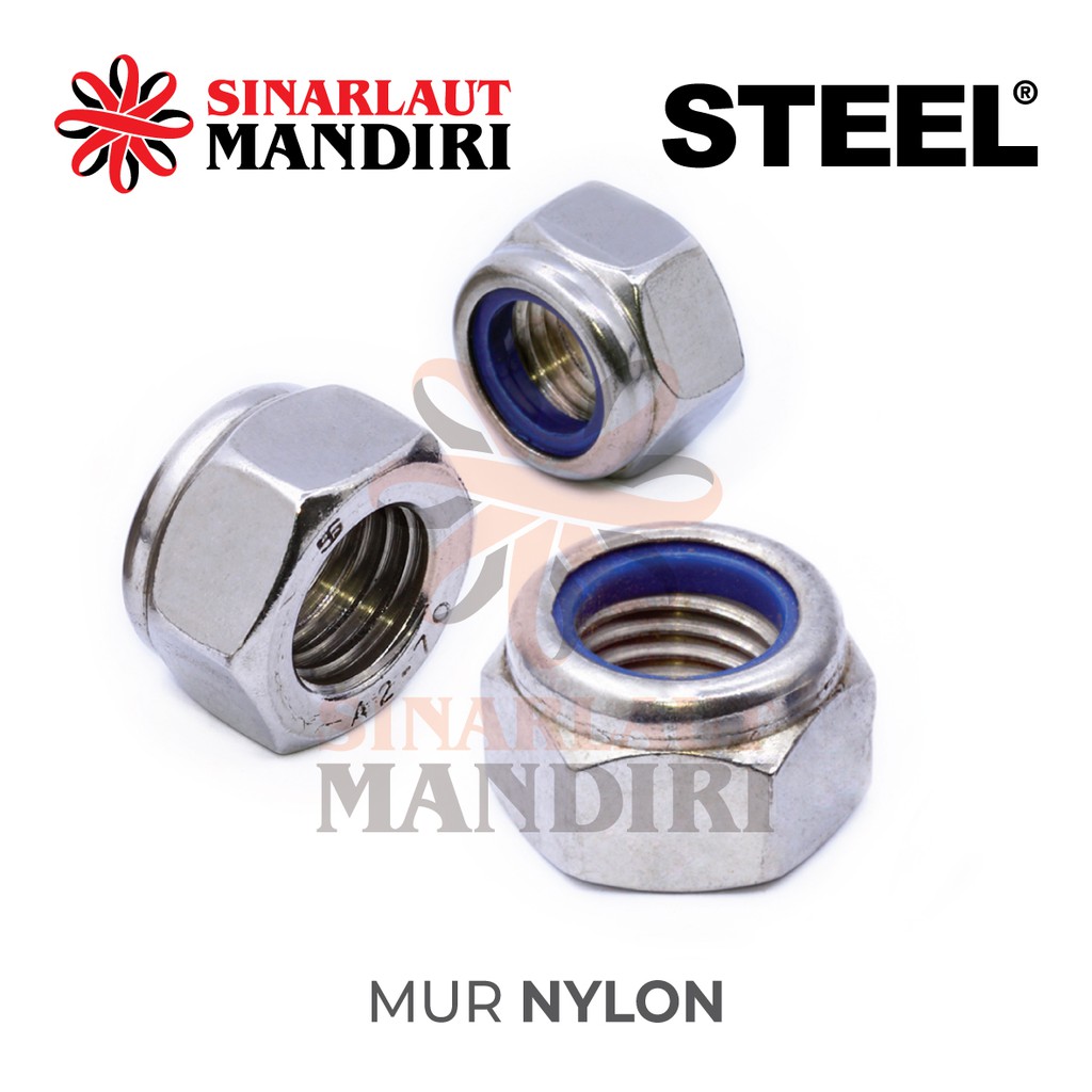 Jual Mur Nylon / Lock Nut Stainless Steel M20 x 2.5 | Shopee Indonesia