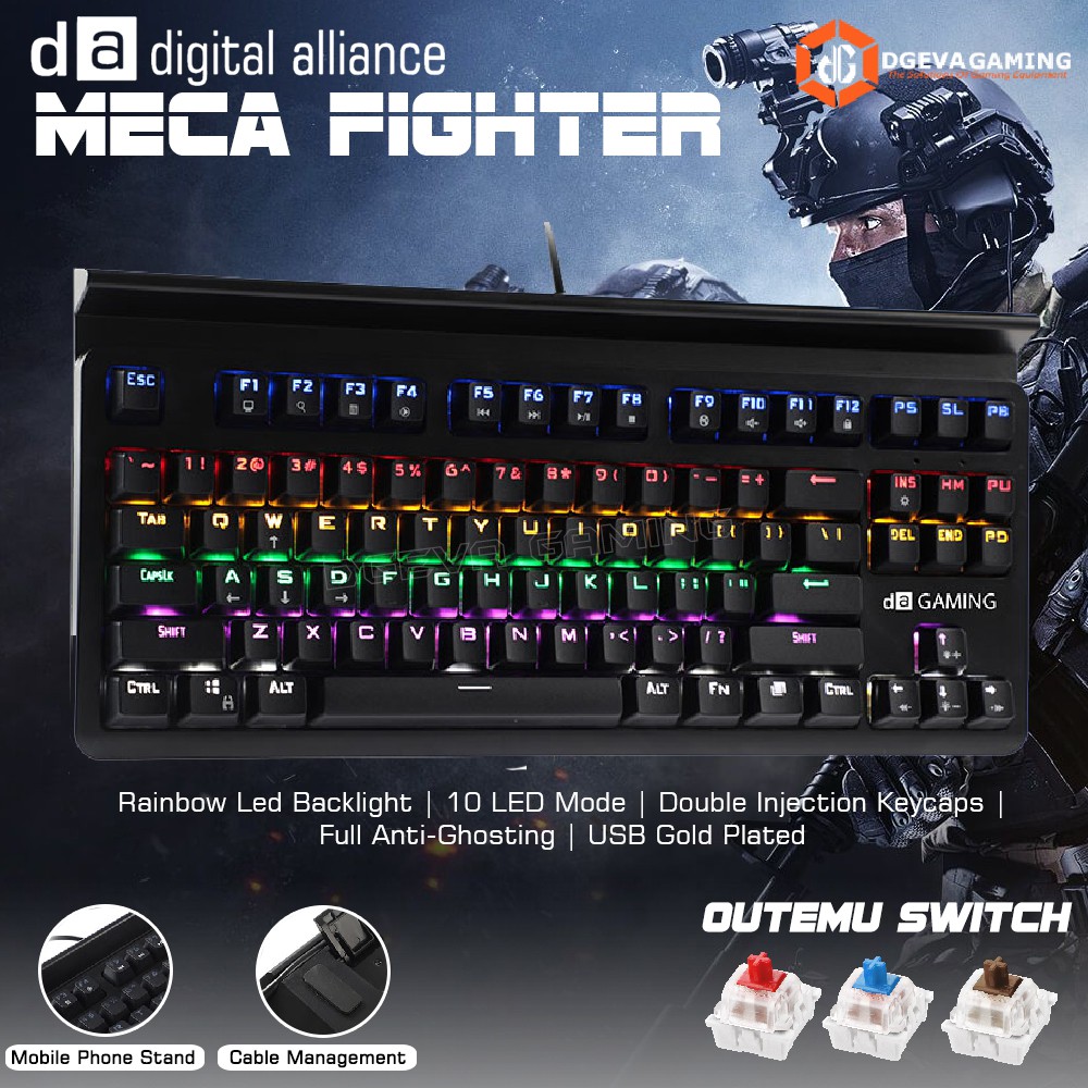 Jual Digital Alliance Meca Fighter TKL Rainbow Mechanical Gaming ...