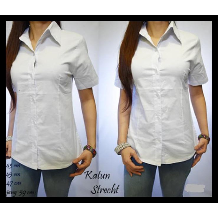 Jual ptnl kemeja / hem putih jumbo xxl n xxxl polos lengan pendek ...