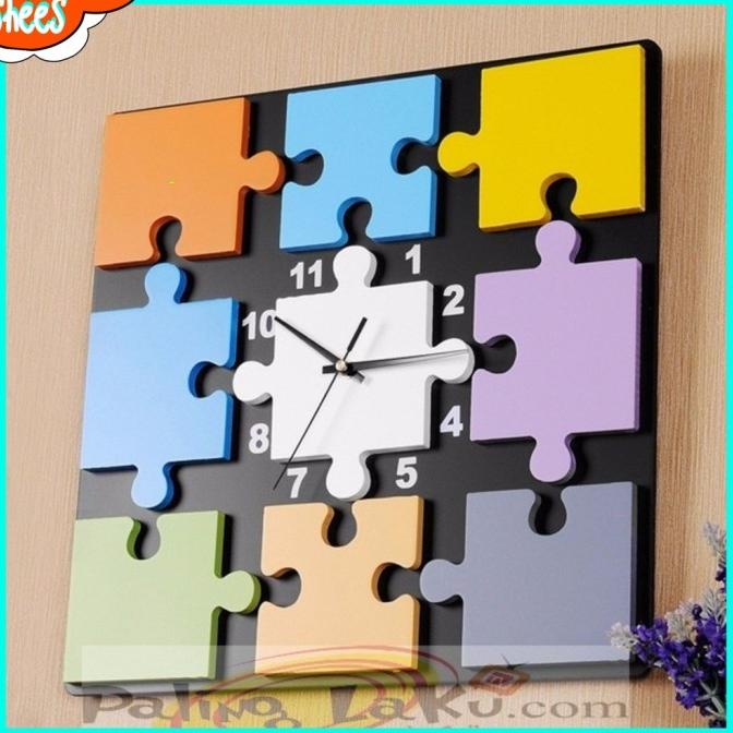 Jual XD539 GIANT CLOCK JAM DINDING RAKSASA BENTUK PUZZLE JAM DINDING ...