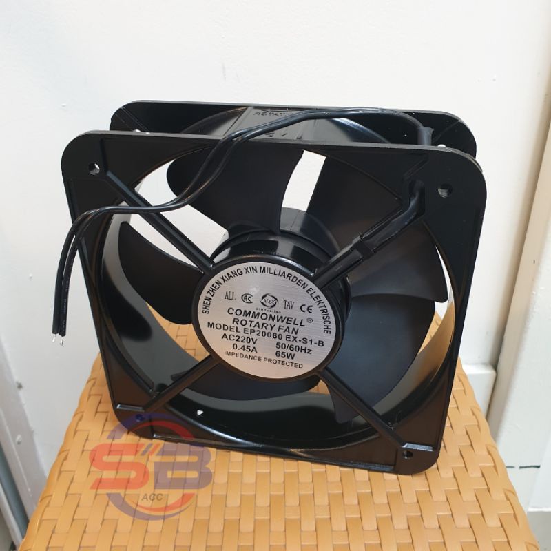 Jual KIPAS ROTARY FAN AC 220V / 380V COMMONWELL 20X20 CM | Shopee Indonesia