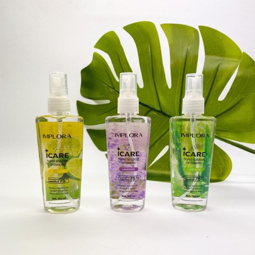 Jual Implora Icare Hand Solution Antiseptic Spray Lavender/AloeVera ...