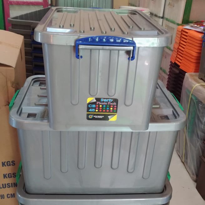 Jual Container box plastik 45 liter bahan tebal by gosend/grab | Shopee ...