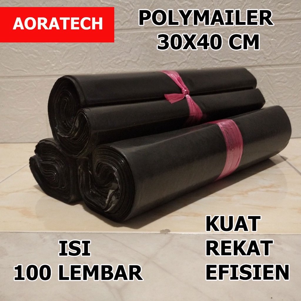 Jual Plastik Untuk Packing Polymailer Warna Hitam 30x40 isi 100 pcs ...