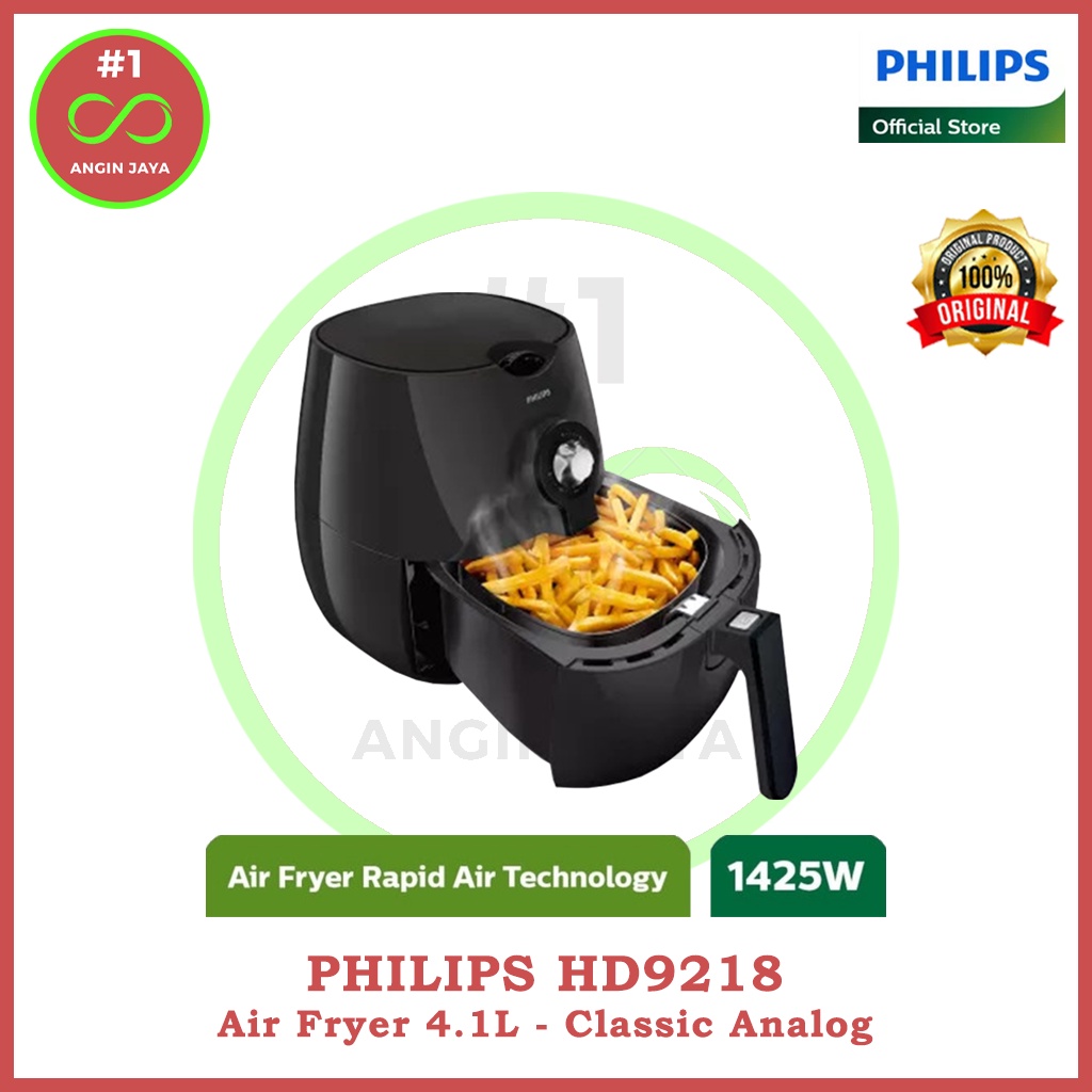 Jual PHILIPS HD9218 Air Fryer HD 9218 AirFryer 4,1 Liter 1425 Watt ...