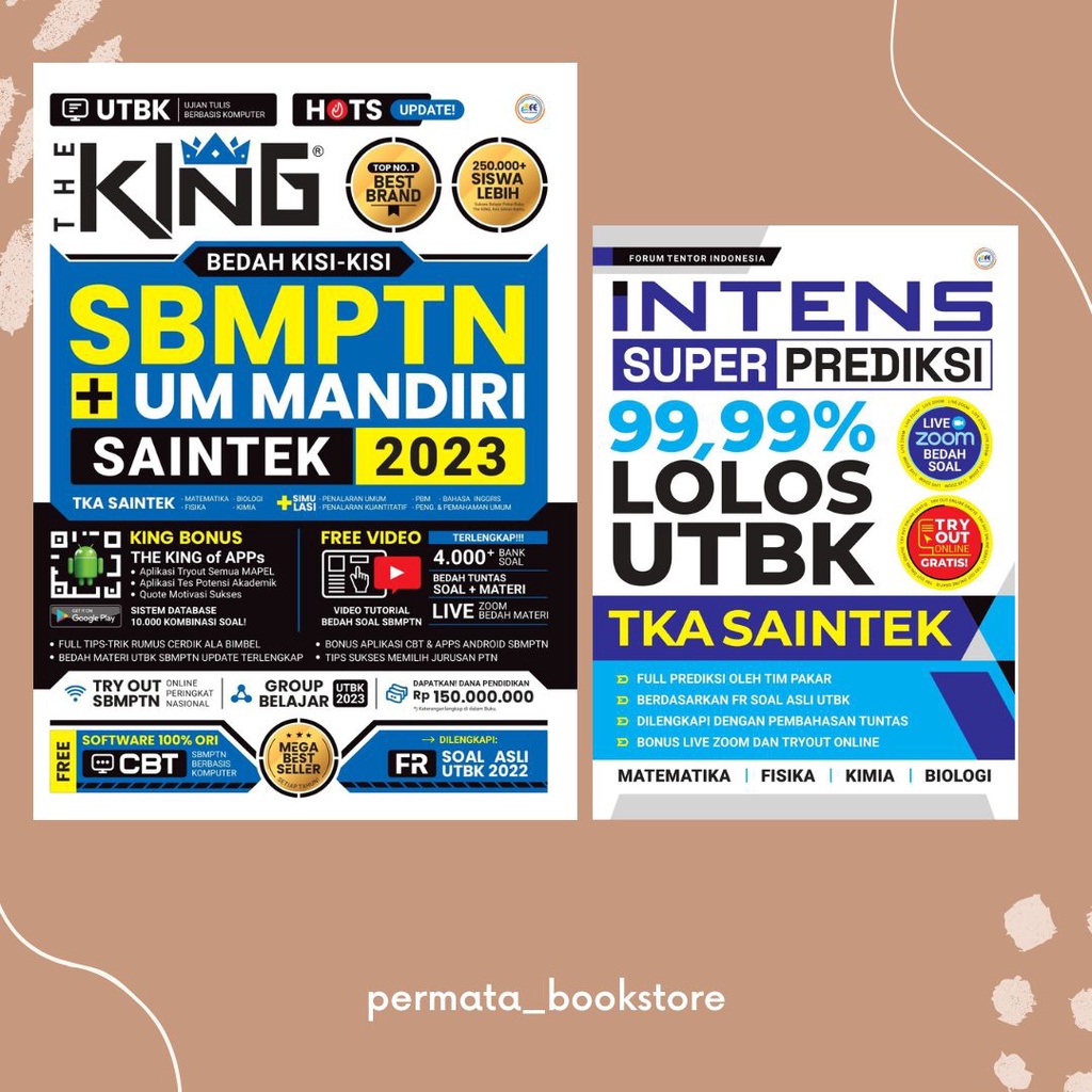 Jual Buku Sbmptn The King Bedah Kisi Kisi Sbmptn And Um Mandiri Saintek