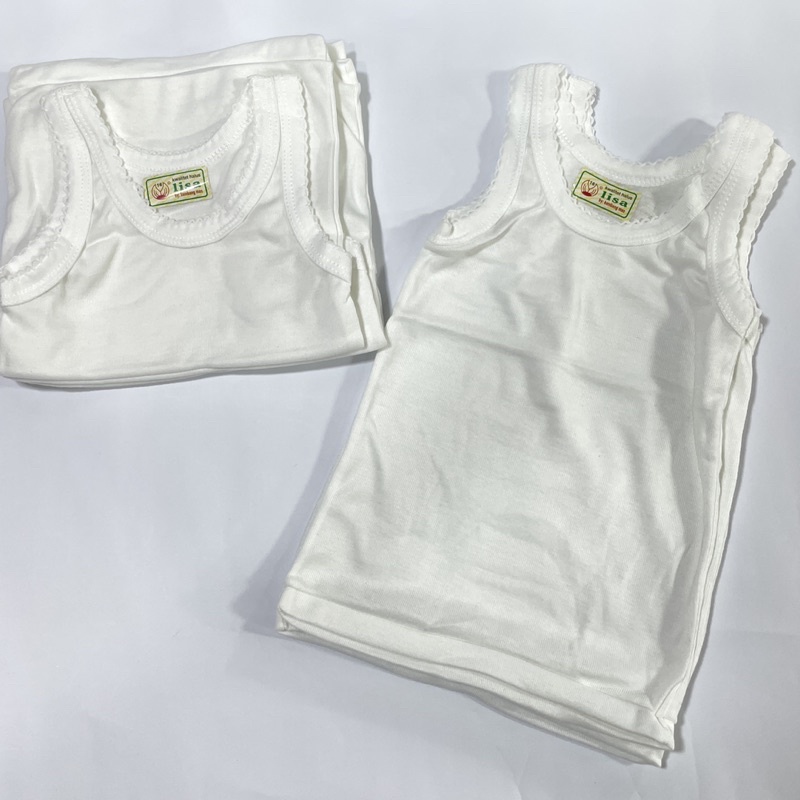 Jual Singlet Bayi Putih Lisa /Pakaian dalam anak & bayi 6 Pcs | Shopee ...