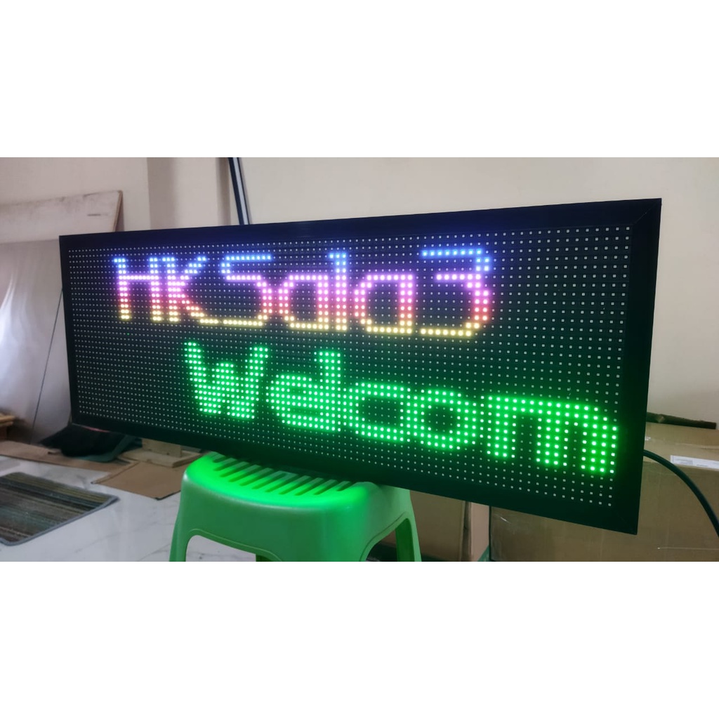 Jual Running Text RGB Full Colour 40x100Cm Wifi Outdoor | Shopee Indonesia