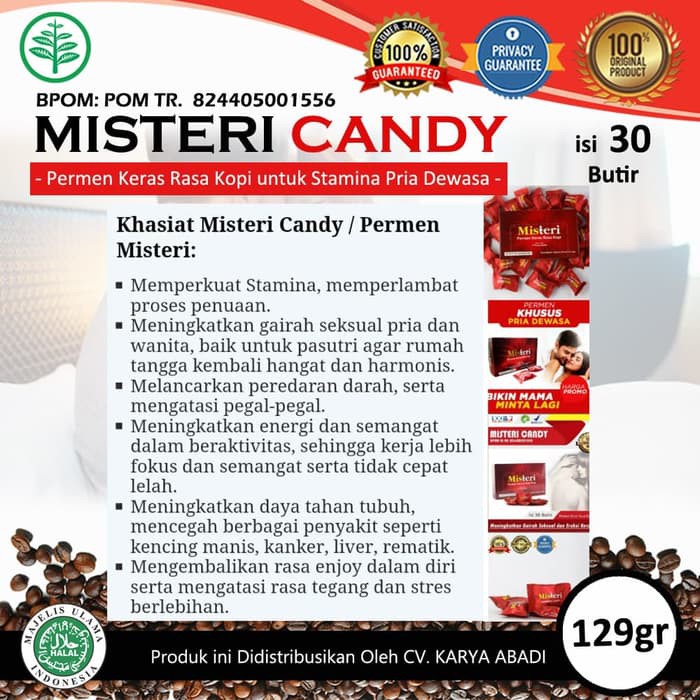 Jual hot falsh sale MISTERI CANDY ORIGINAL - PERMEN KERAS RASA KOPI ...